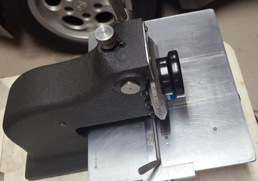 SCHMIDT MODEL 4 MANUAL NAMEPLATE MARKING PRESS WITH ADDITIONAL CHARACT ...